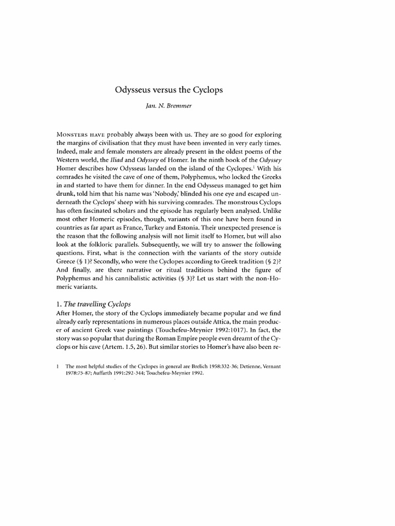 Odysseus_versus_the_Cyclops.pdf | Greek Mythology | Odyssey