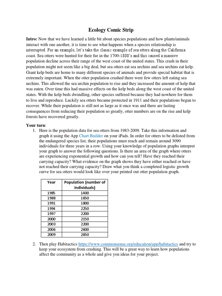 Ecology Comic Strip | PDF | Biogeochemistry | Natural Environment