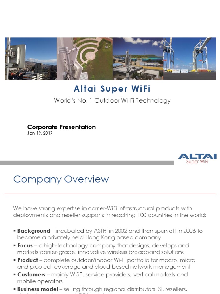 Altai Super WiFi: Global Deployment Overview | PDF | Wi Fi | Wireless Lan