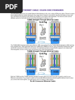 Ethernet Cable Color Coding Diagram | PDF | Electrical Connector | Cable