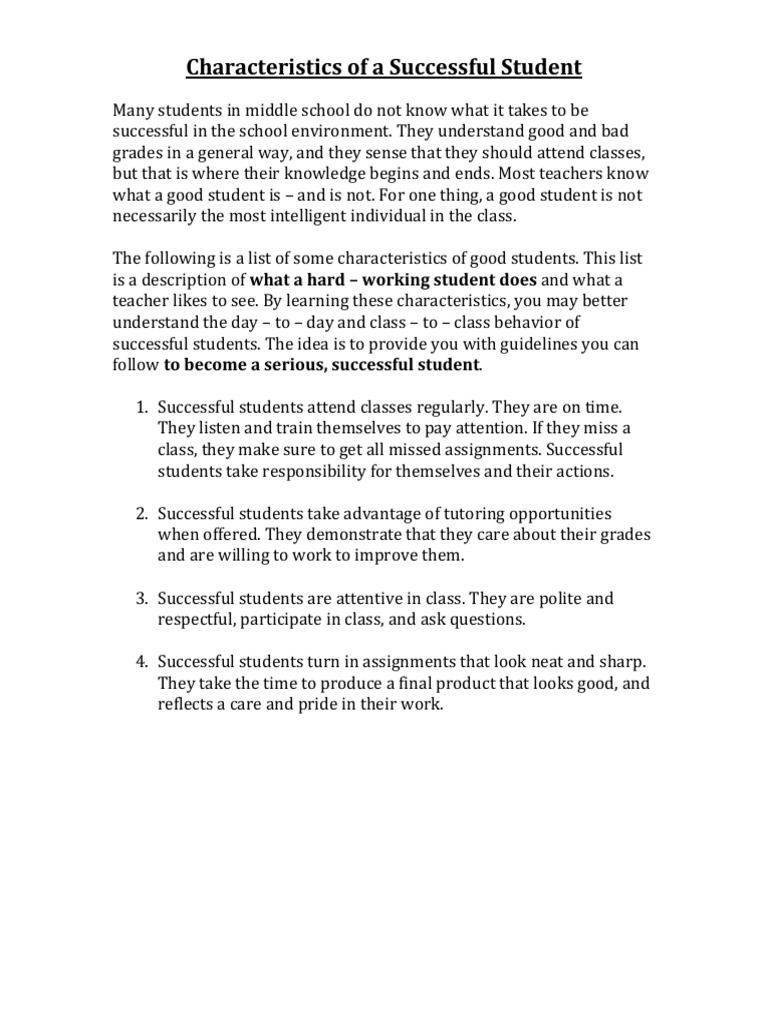 Successful Student | PDF