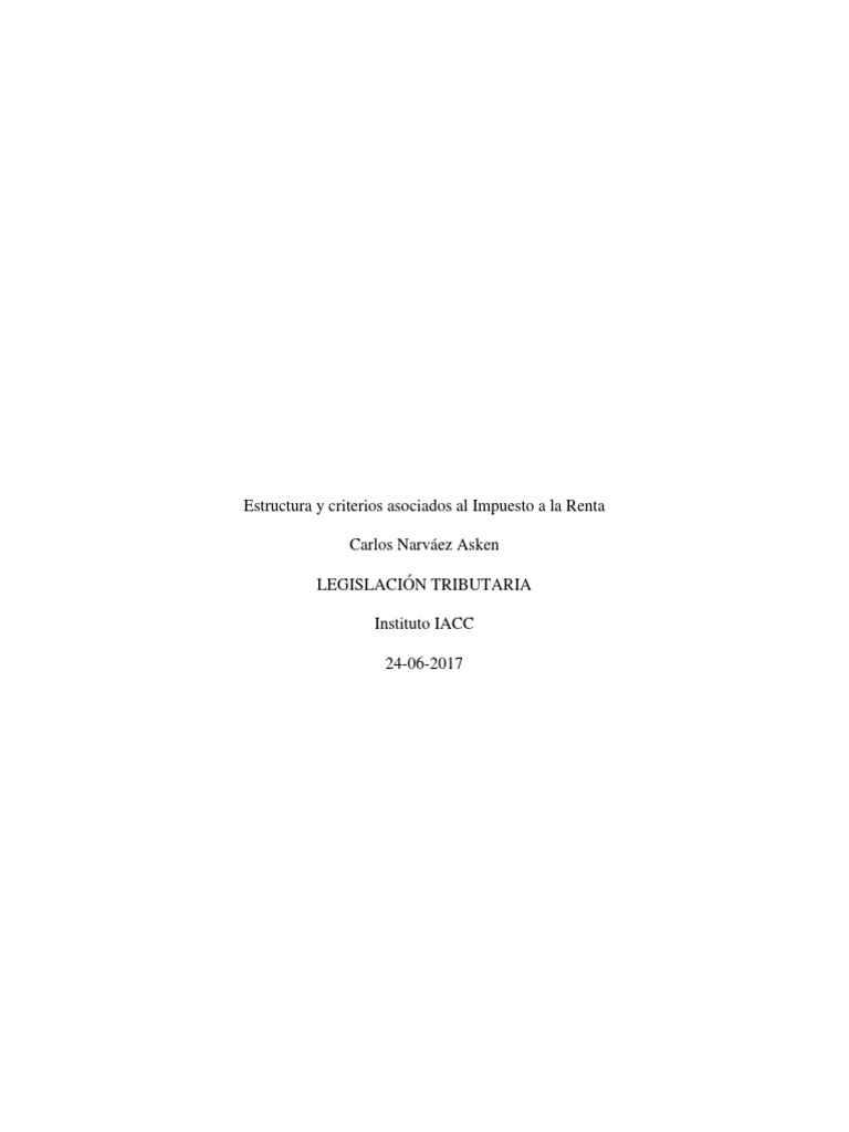 Carlos Narvaez - Control 4 | PDF | Impuesto sobre la renta | Impuestos