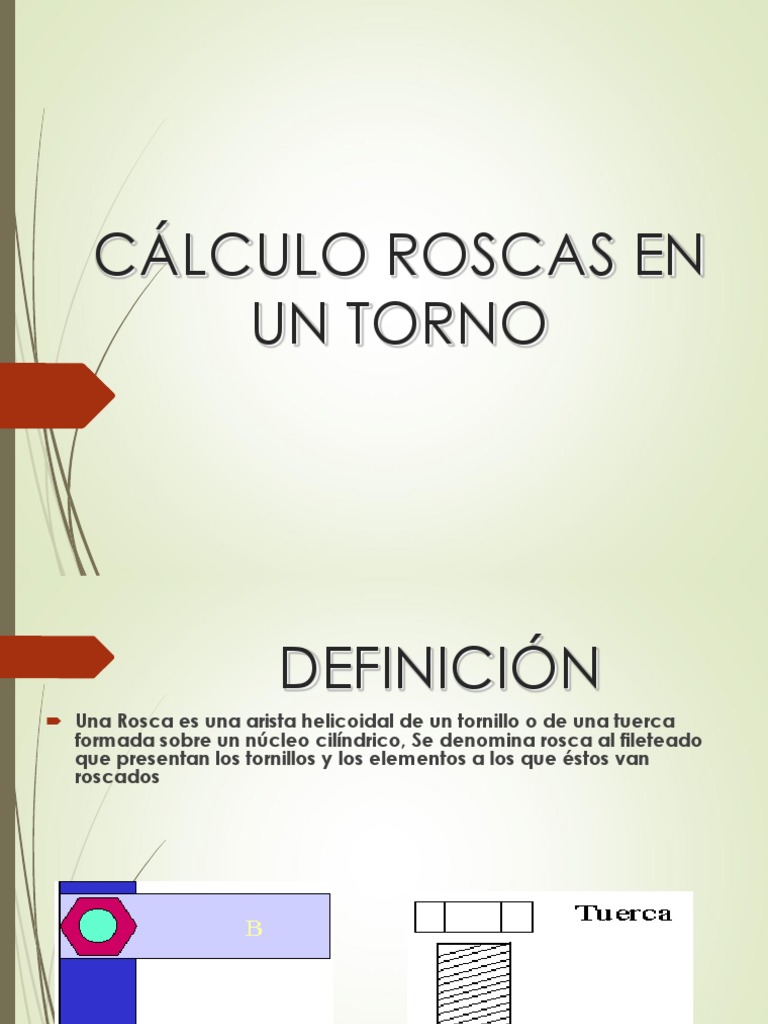 Calculo de Rosca | PDF | Tornillo | Metalurgia