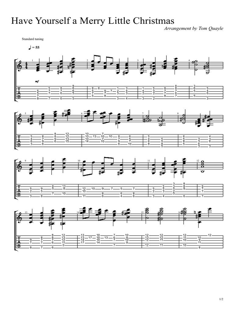 Merry Little Christmas Guitar Tab | PDF | Christmas Music | Christmas