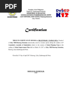 Ict Coordinator Esat Certification Template | PDF