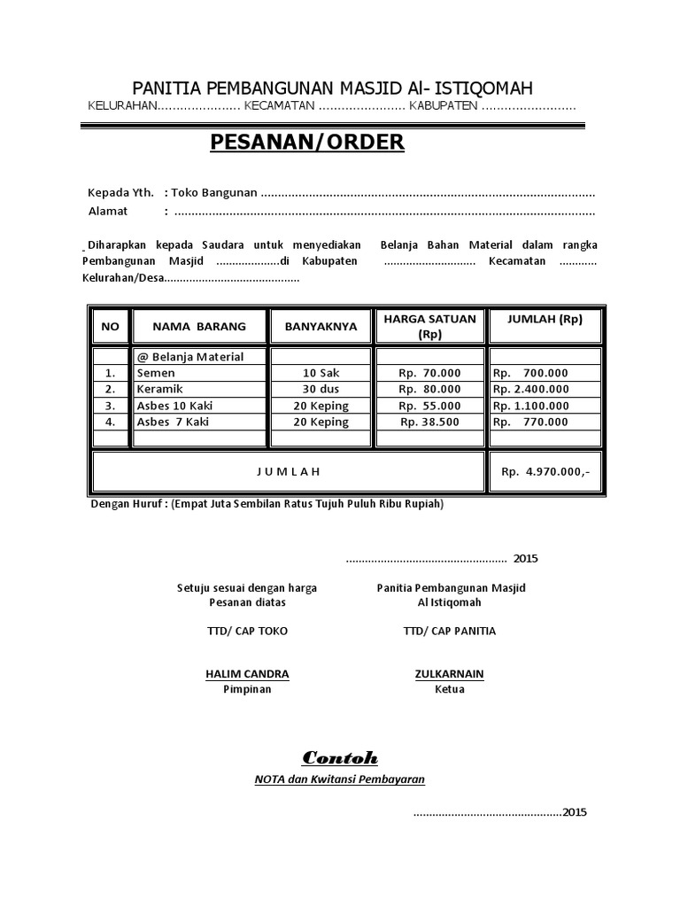Contoh NOTA Dan Kwitansi Pembayaran SPJ_0