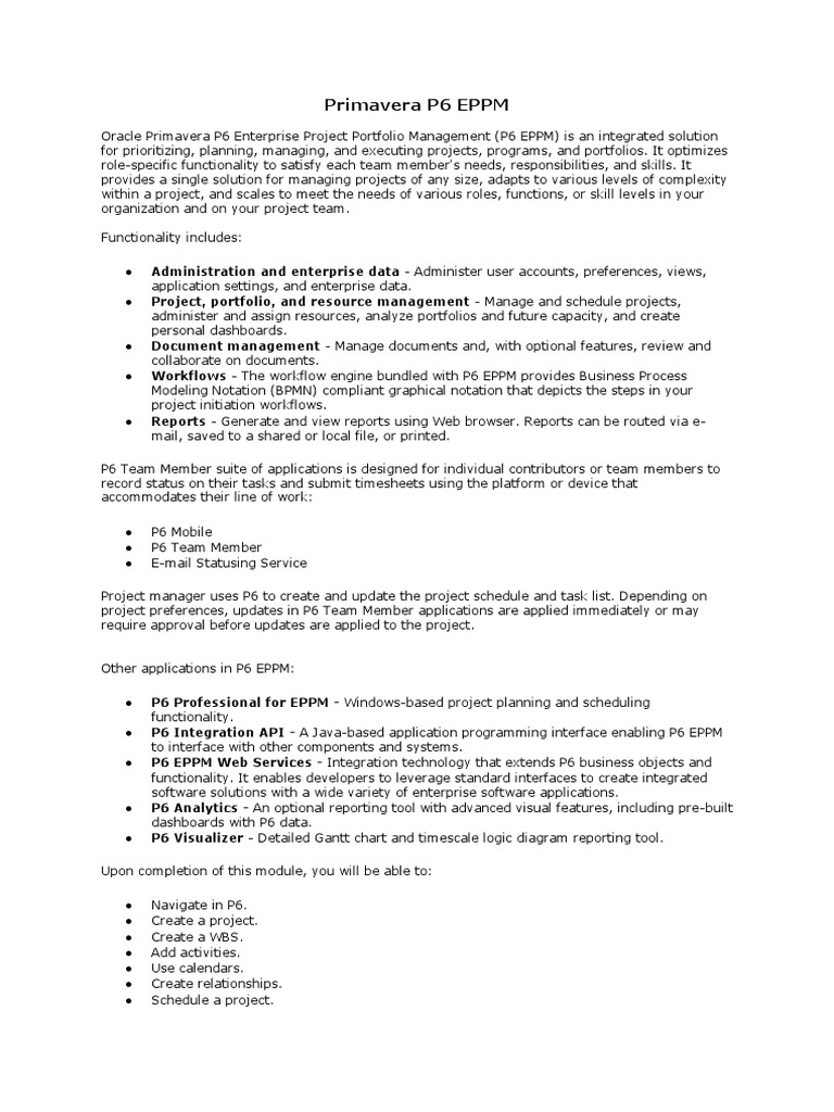 Primavera P6 EPPM-UPK User Productivity | PDF | Icon (Computing ...