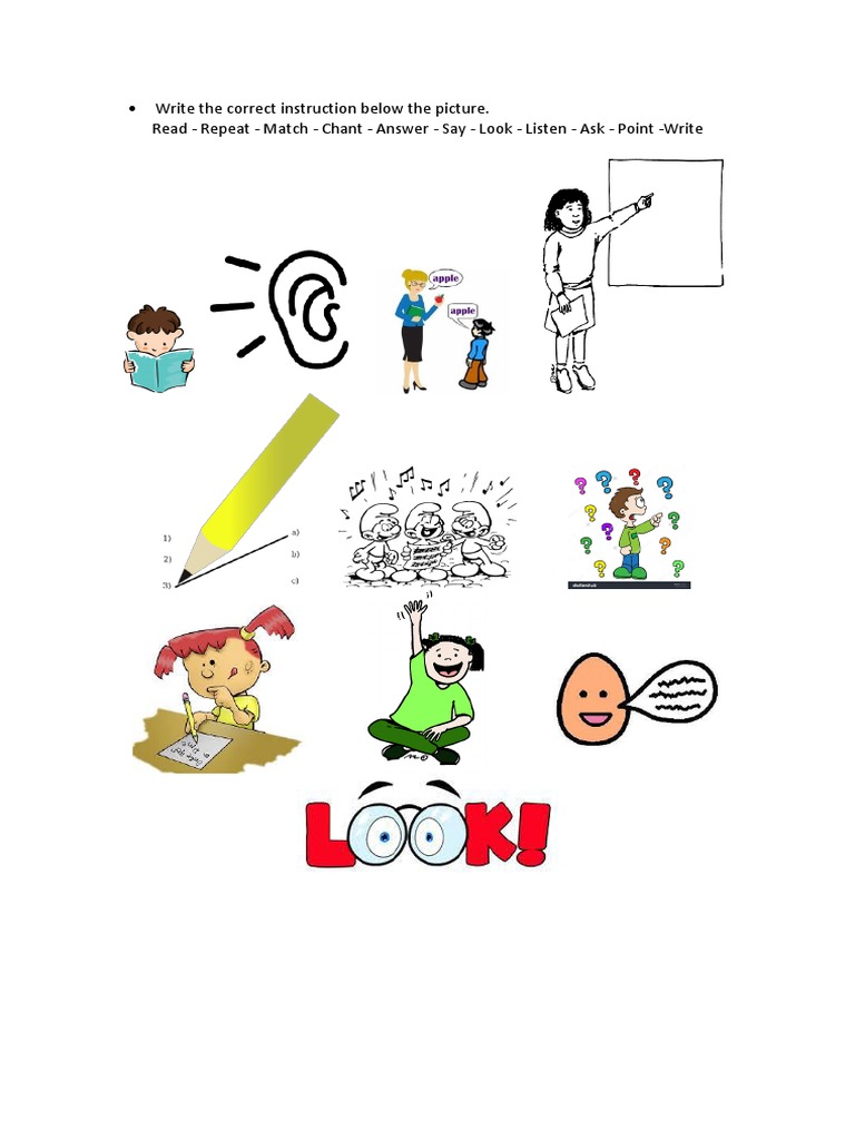 Learning Instructions Worksheet | PDF