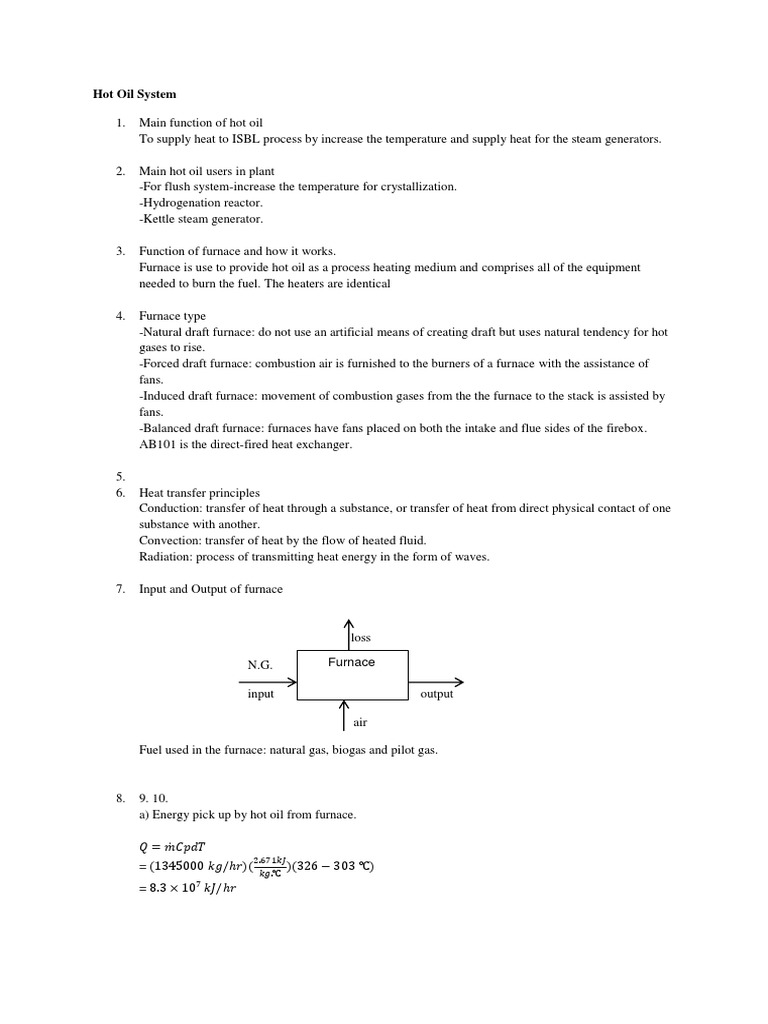 Hot Oil System | PDF | Furnace | Boiler