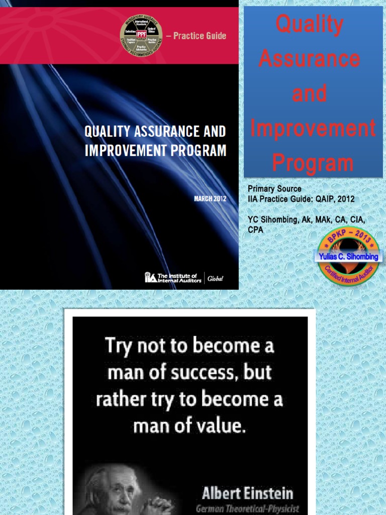 Quality Assurance and Improvement Program | PDF | Audit | Internal Audit