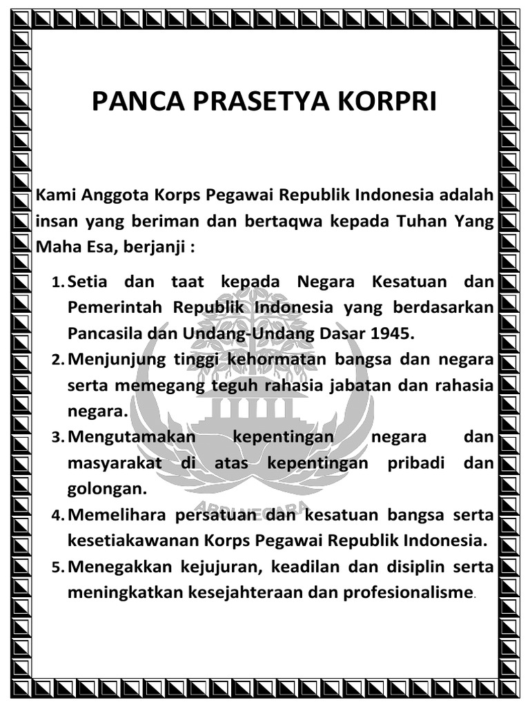 Panca Prasetya Korpri | PDF