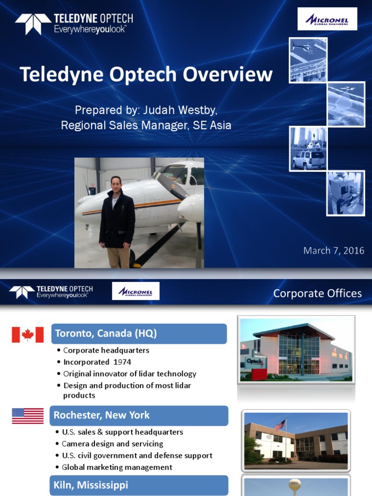 Teledyne Optech Co Overview | PDF | Lidar | Unmanned Aerial Vehicle