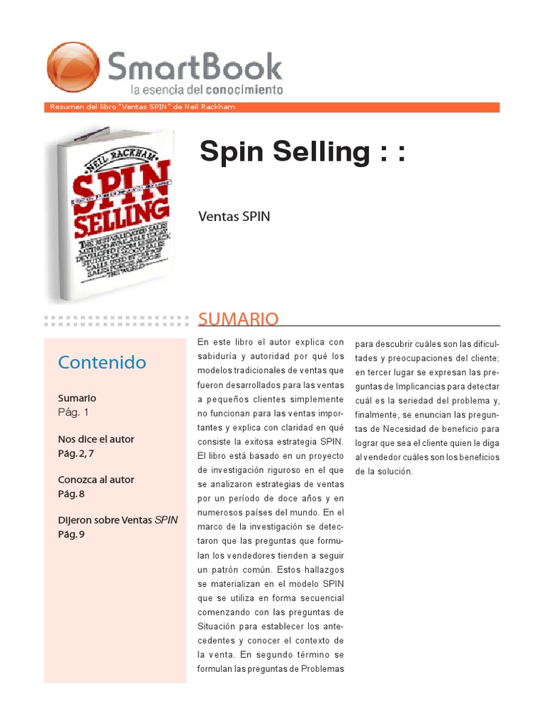 Ventas SPIN Selling.pdf | Cliente | Toma de decisiones