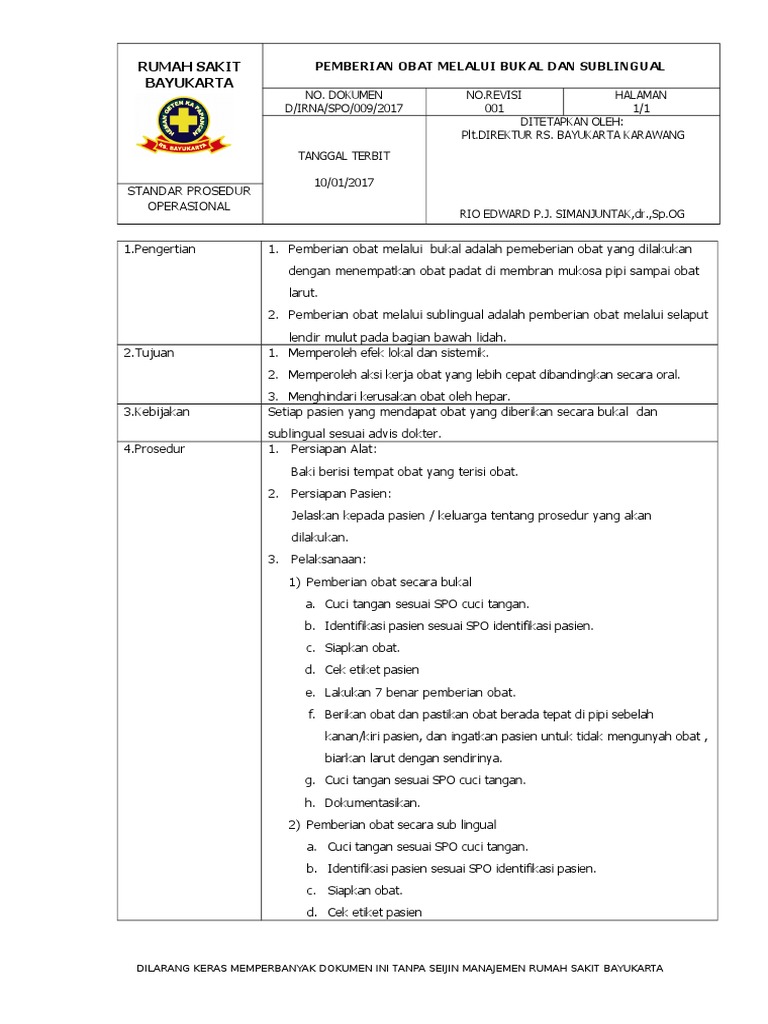 Pemberian Obat Melalui Bukal Dan Sub Lingual | PDF