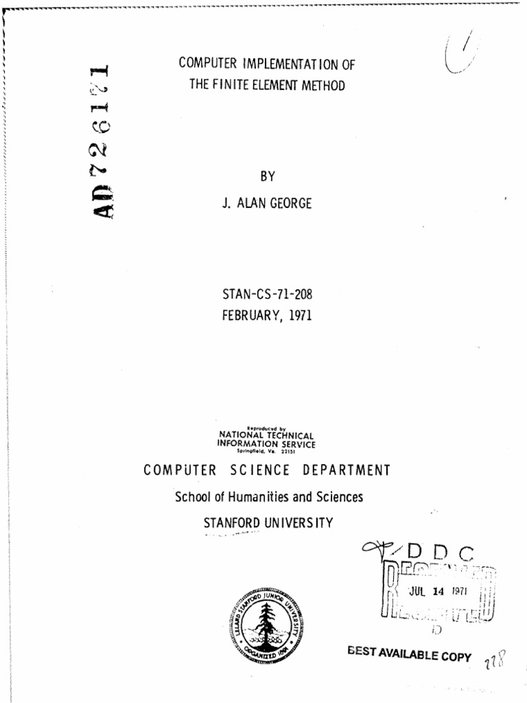 Computer Implementation Of Finite Element Method Pdf Finite Element 0233