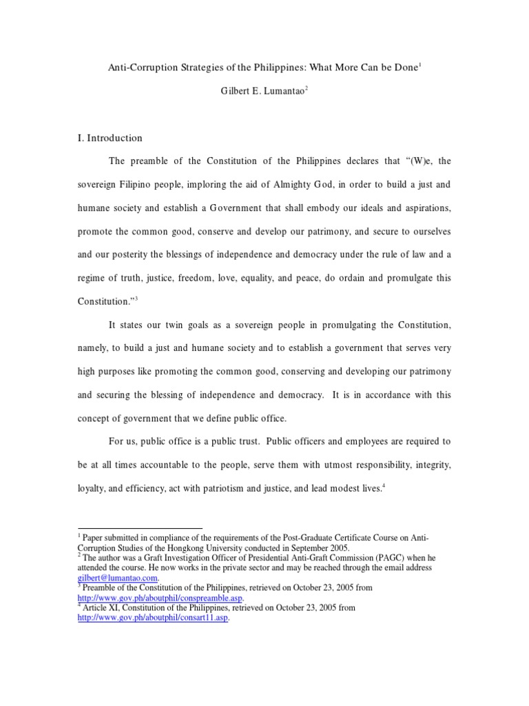 Phil Anti Corruption Strategies | PDF | Corruption | Police
