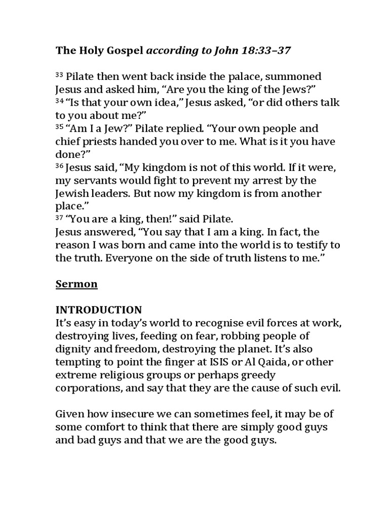Call of The King | PDF | Gospel Of John | Pontius Pilate