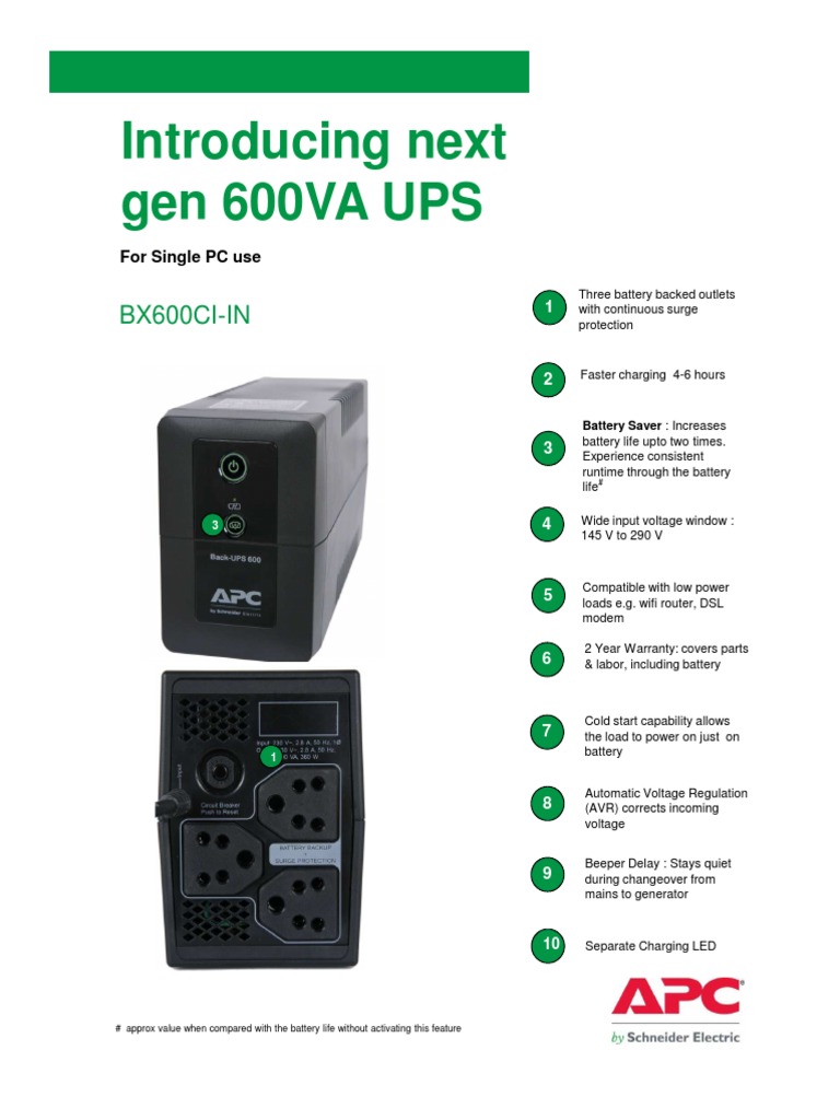 Back Ups 600 | PDF | Battery (Electricity) | Power (Physics)