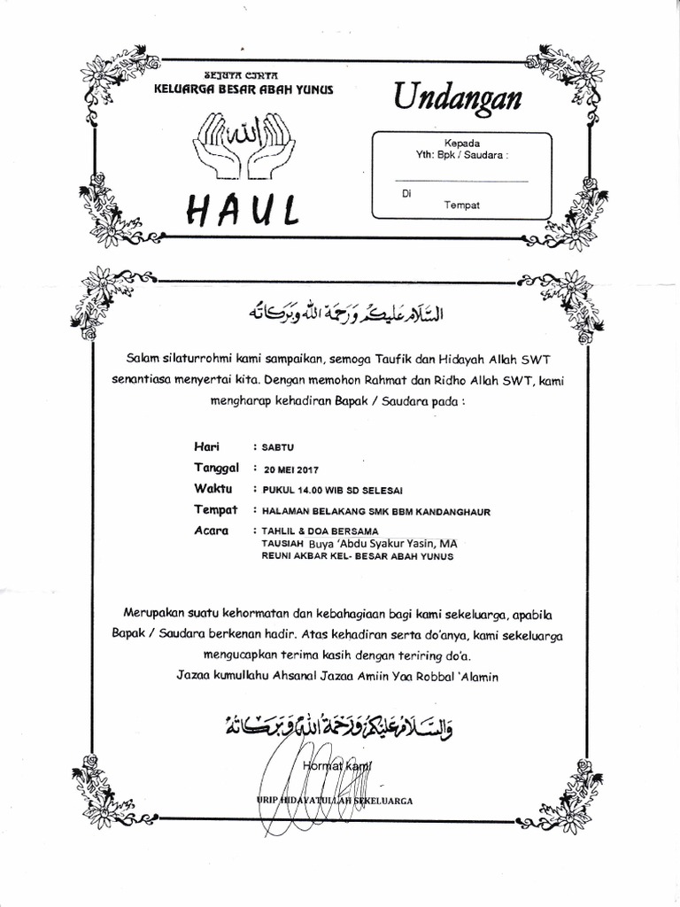 Undangan Haul PDF | PDF