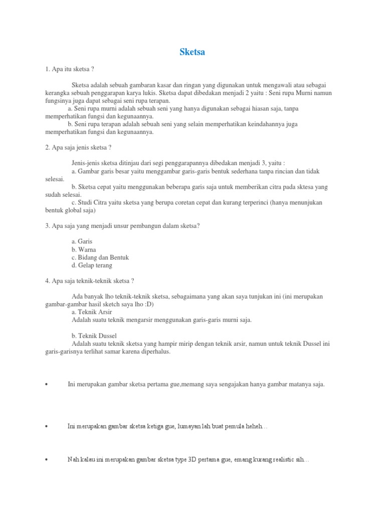 Sketsa Adalah | PDF