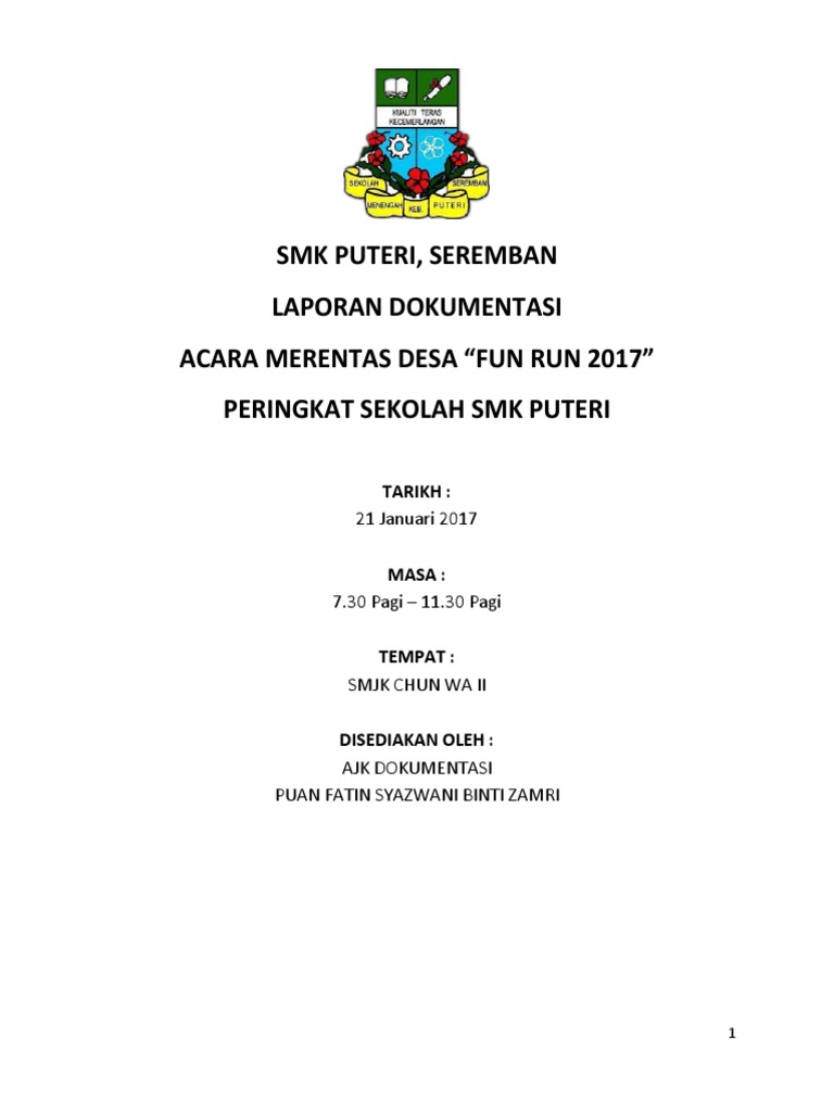 Dokumentasi Fun Run by SMK Puteri 2017 | PDF