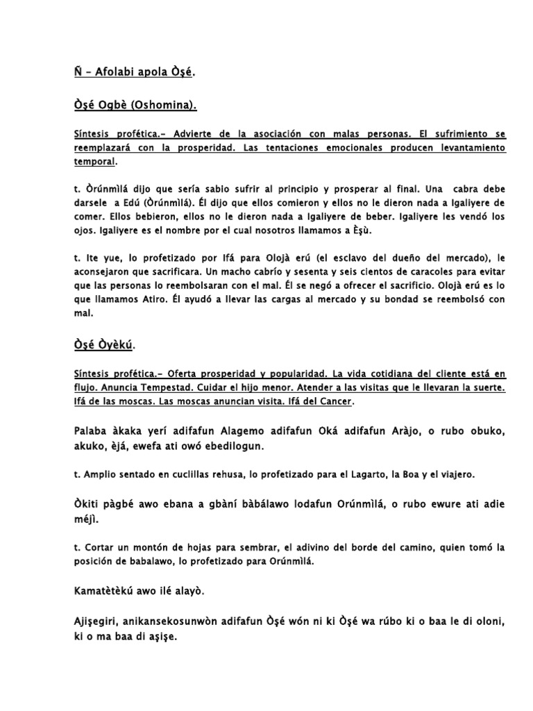 Ñ - Afolabi Apola Òshé. | PDF | Religión y creencia | Naturaleza