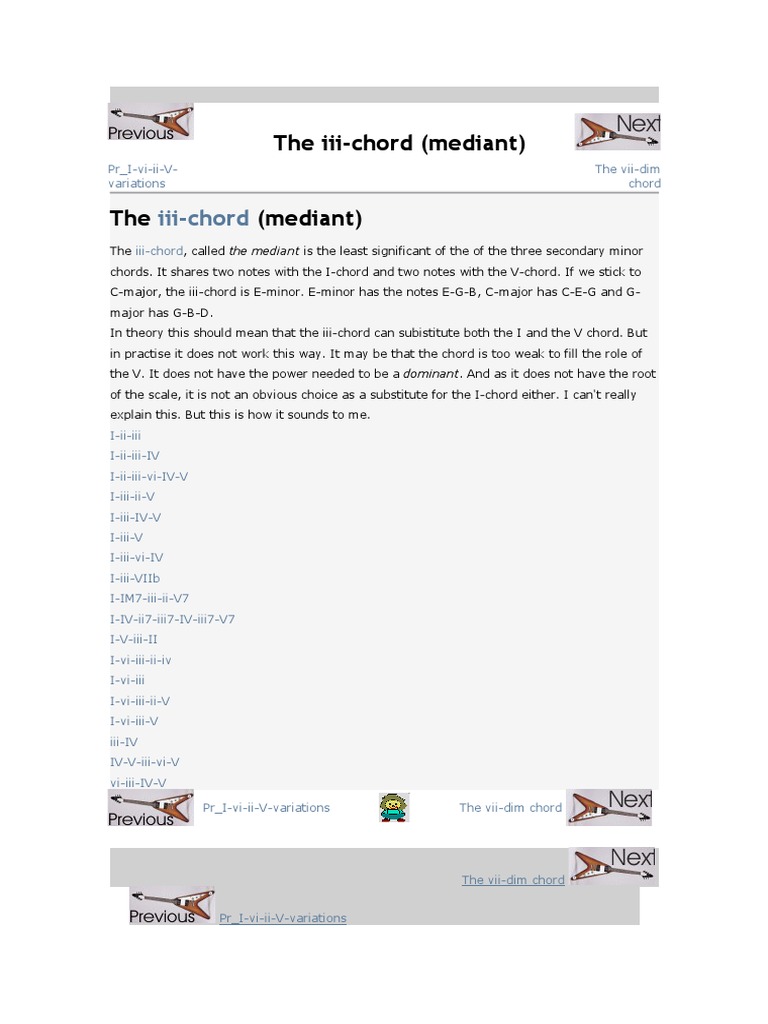 The III-chord (Mediant) | PDF