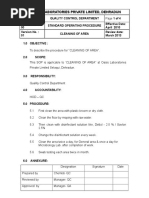MIC-SOP-002-R1 Cleaning Procedure For Microbiology Lab | PDF | Disinfectant