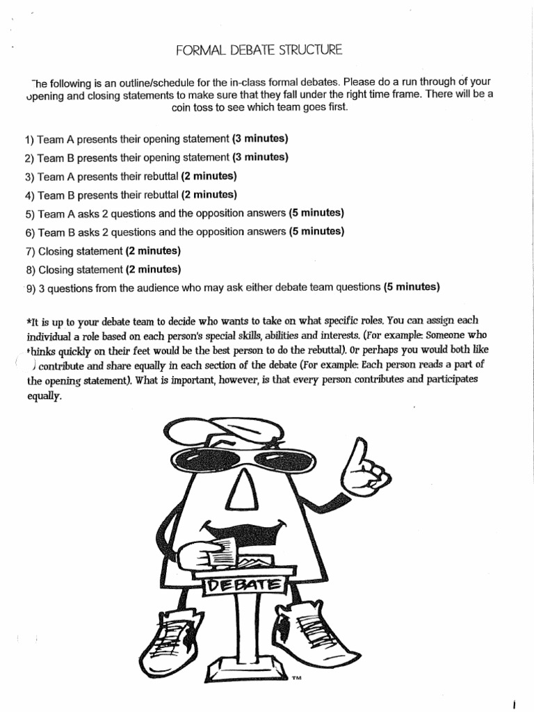 Debate Handout PDF | PDF