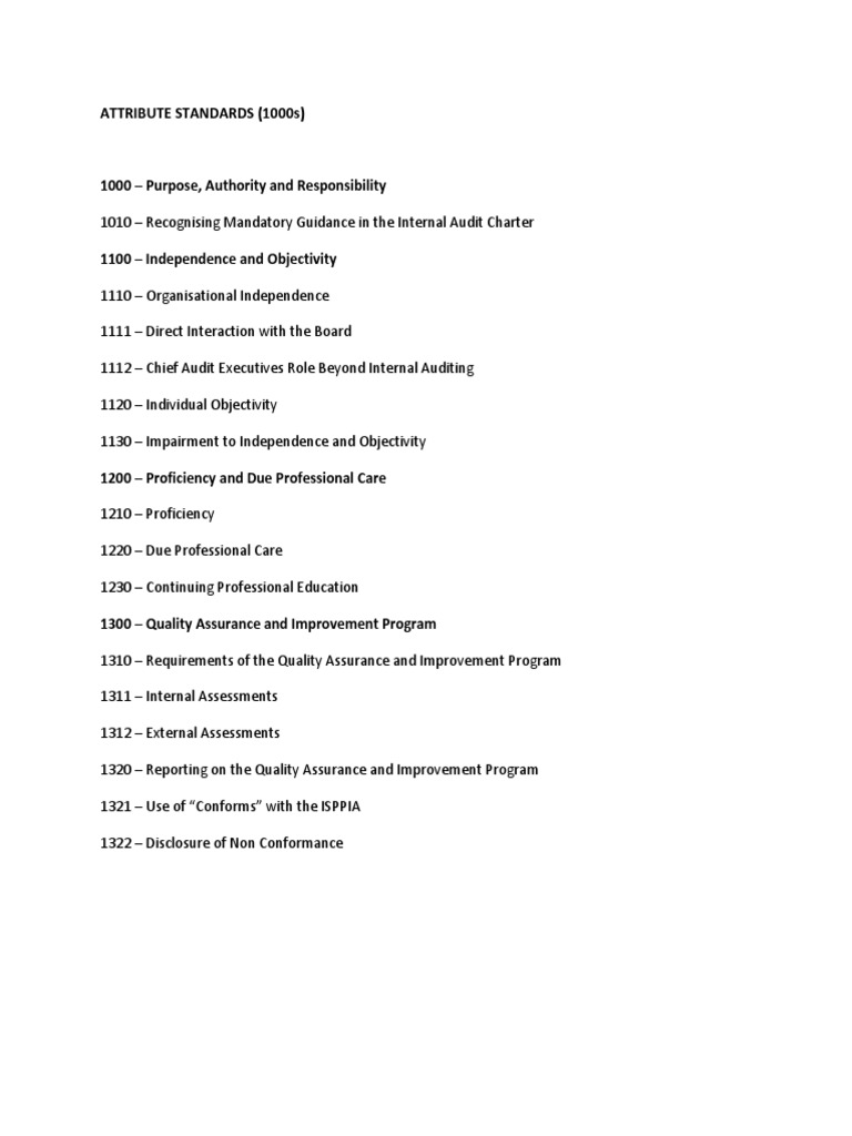 IIA Attribute Standards | PDF