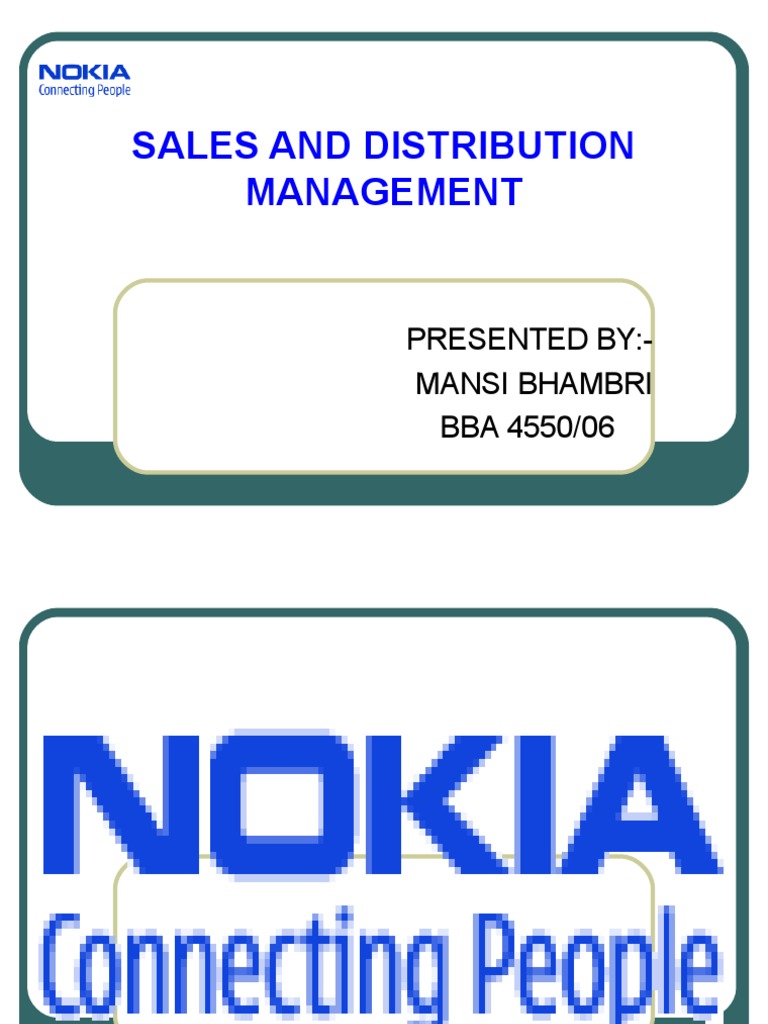 Sales and Nokia | PDF | Nokia | Procurement