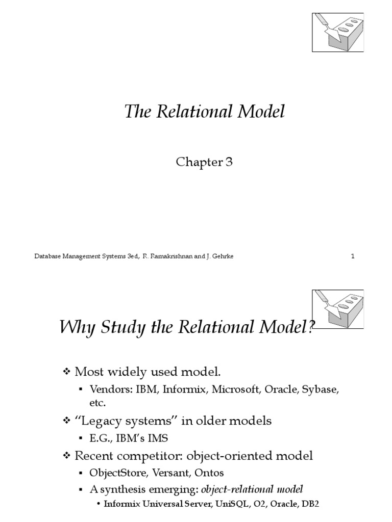 The Relational Model: Database Management Systems 3ed, R. Ramakrishnan ...