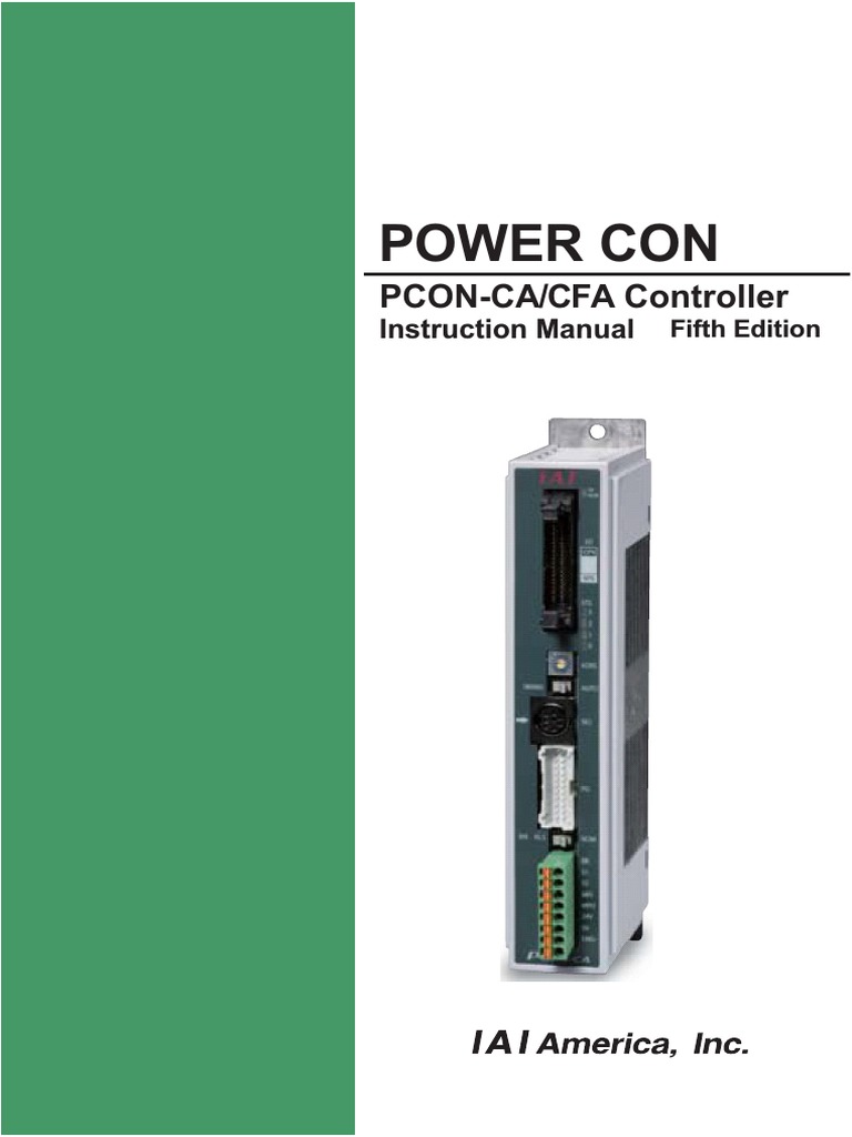 Iai Pcon CA (Me0289 5a) | PDF | Cable | Crane (Machine)