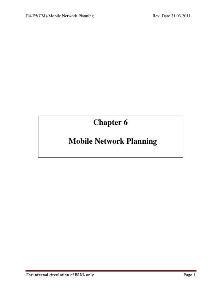 12-Mobile Network Planning | PDF | Cellular Network | Computer Network