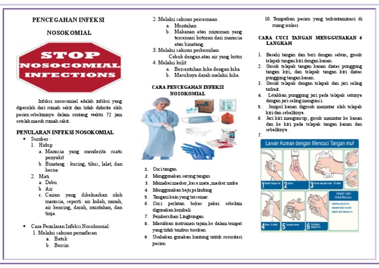 Leaflet Pencegahan Infeksi Nosokomial | PDF