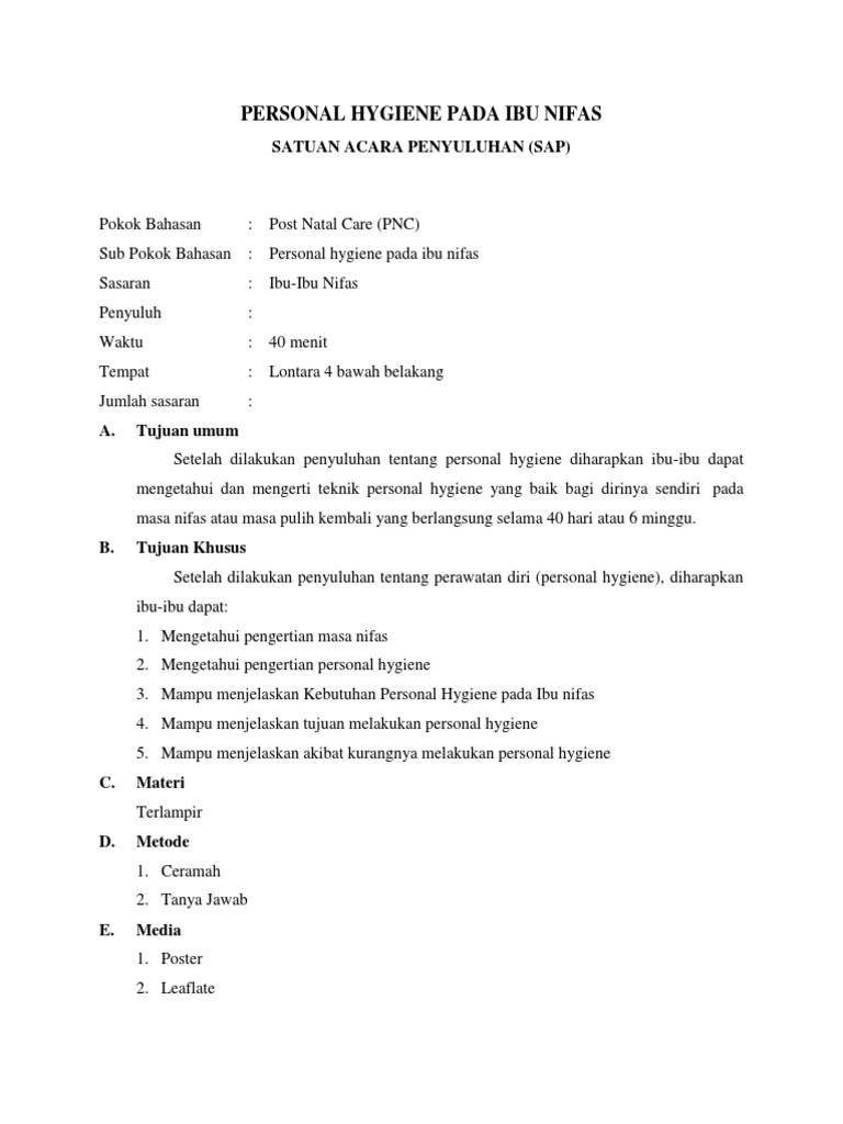 Maintaining Postpartum Hygiene | PDF