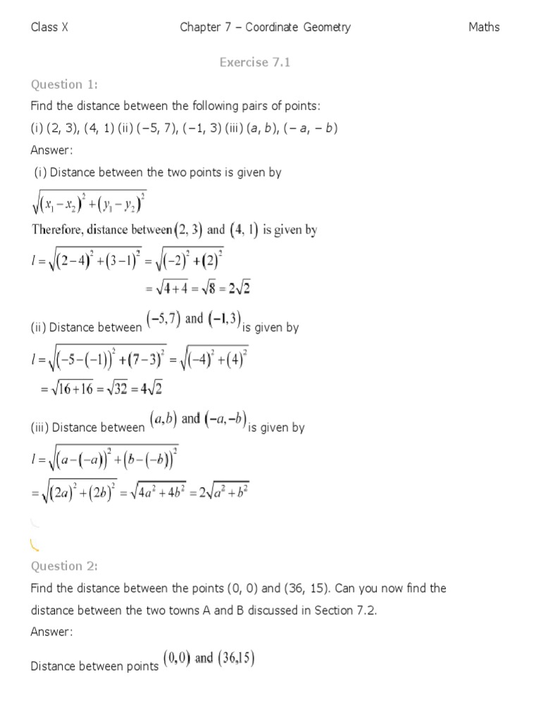 Coordinate Geometry PDF | PDF | Triangle | Area
