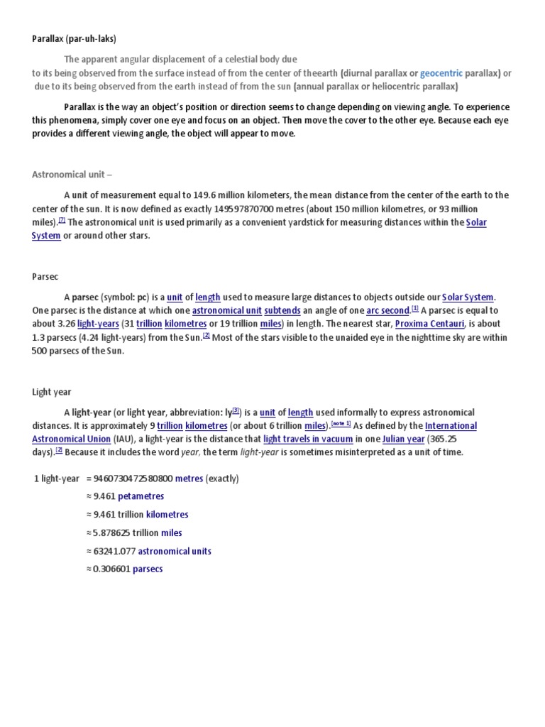 Parallax | PDF