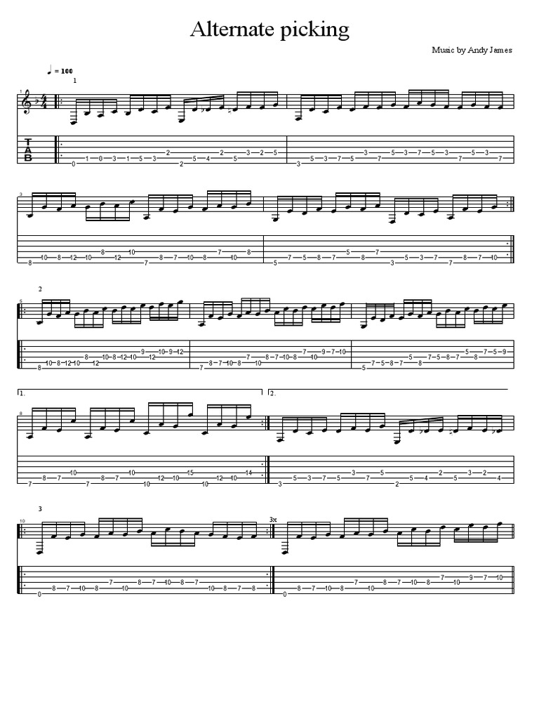 Andy James - Alternate Picking | PDF