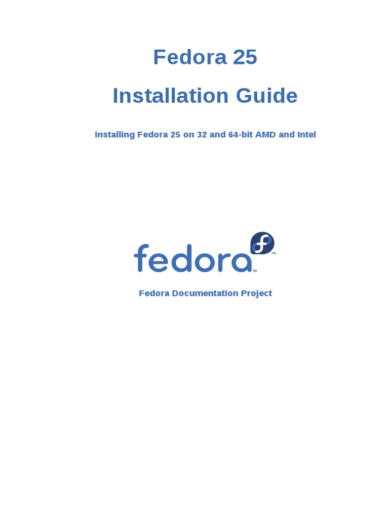Fedora 25 Installation Guide en US | PDF | Fedora (Operating System ...