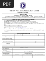 New India Motor Claim Intimation Form | PDF