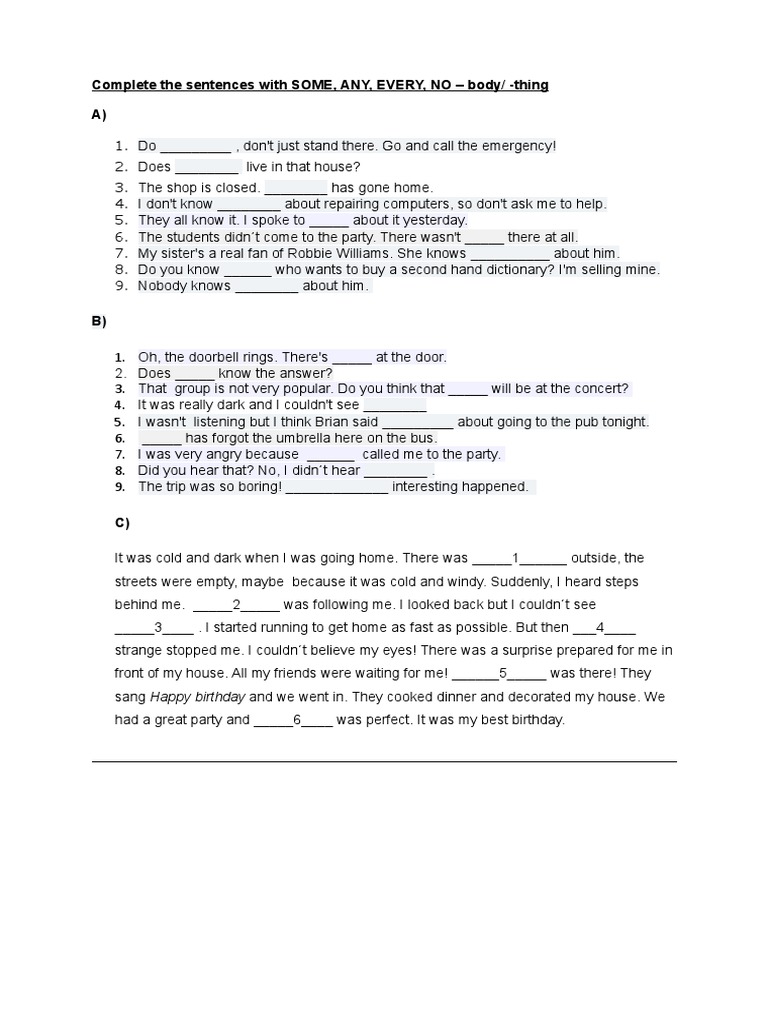 Some-Any-No-Every-Body-Thing-Grammar-Drills-Reading-Comprehension ...