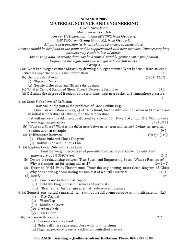 Materials Science | PDF | Deformation (Engineering) | Fracture