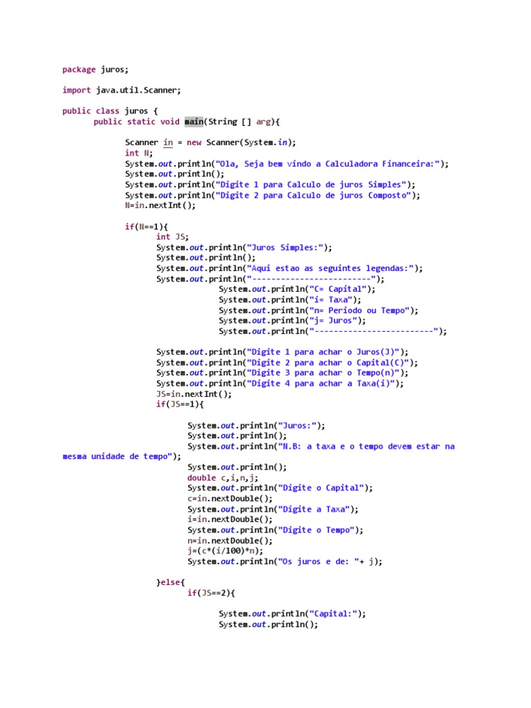 Arg in N: Package Import Public Class Public Static Void New Int | PDF | Computer Programming