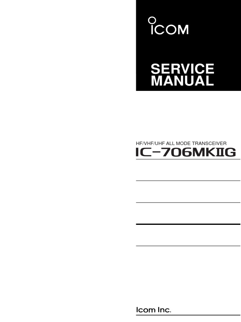 Ic 706mk2g Service Manual PDF | PDF | Detector (Radio) | Frequency ...
