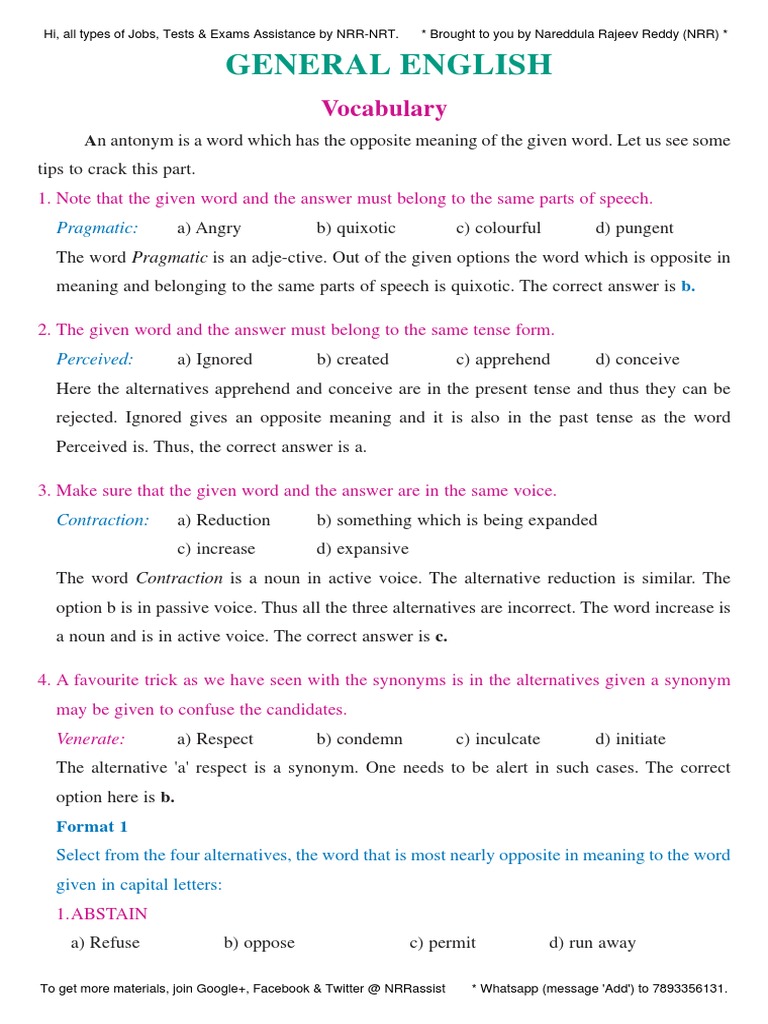 General English | PDF | Part Of Speech | Lexical Semantics