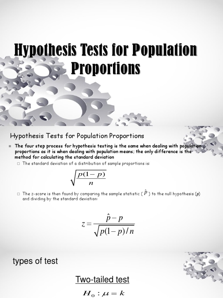 Z-Test for Population Proportions | PDF | Statistical Hypothesis ...