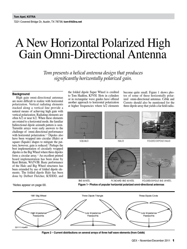A New Horizontal Polarized High Gain Omni-Directional Antenna - Tom ...