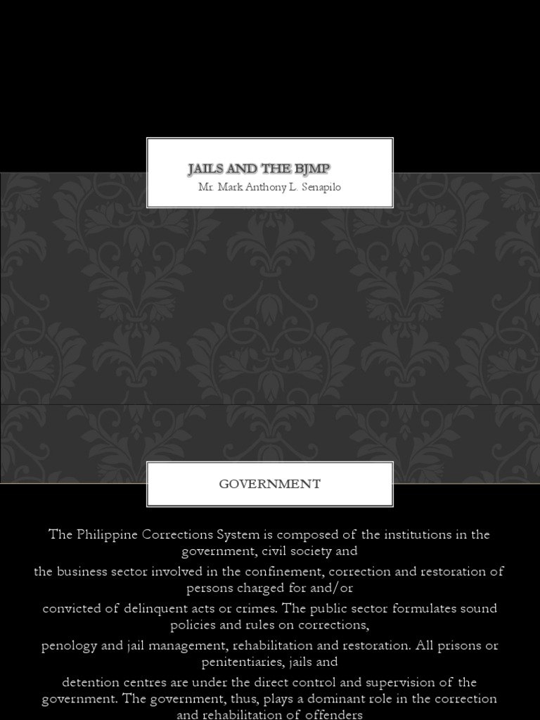 Jails and the BJMP.ppt | Rehabilitation (Penology) | Prison