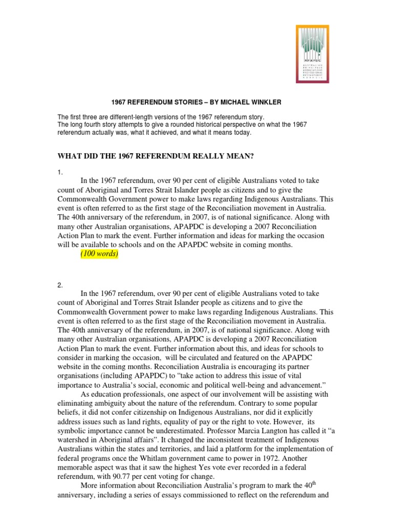 1967 Referendum Stories | PDF | Indigenous Australians | Australians